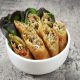 Bean sprouts spring rolls