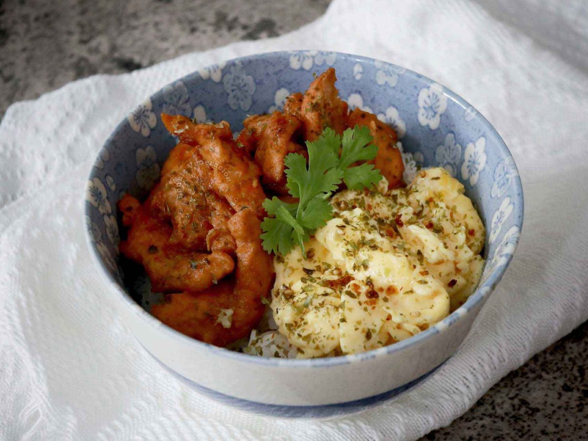 Chicksilog (fried chicken, rice and egg)