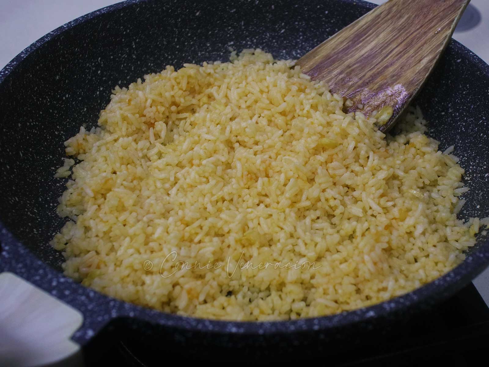 Salted duck egg and garlic fried rice