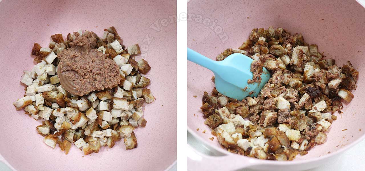 Crispy pork belly sisig