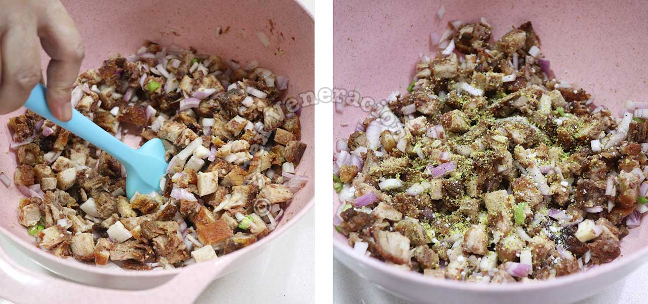 Crispy pork belly sisig