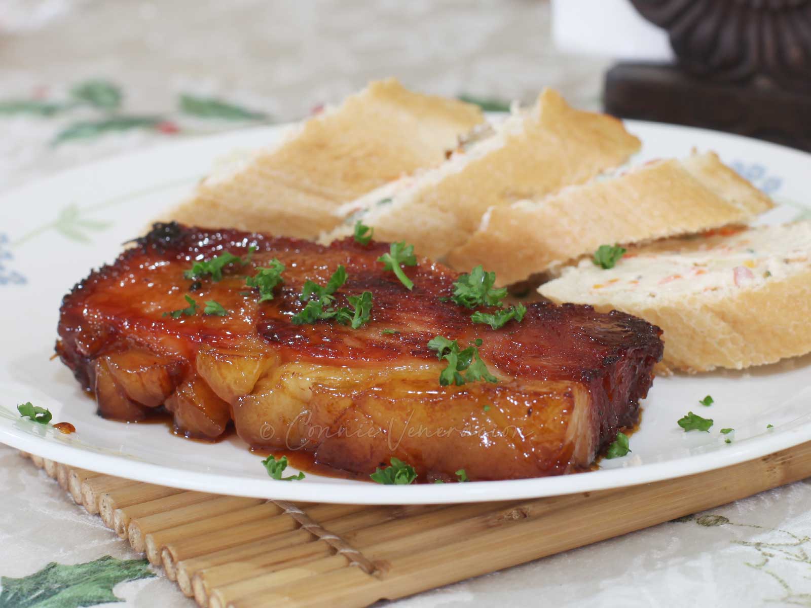 Leftover Christmas ham steak