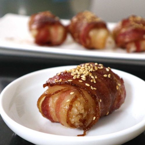 Teriyaki bacon rice balls