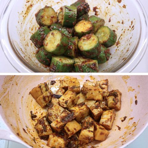 Peri-peri pork belly skewers