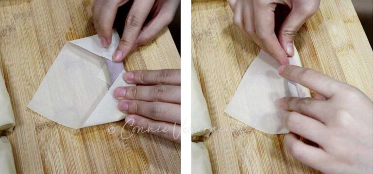 Ube (purple yam) and cheese spring rolls