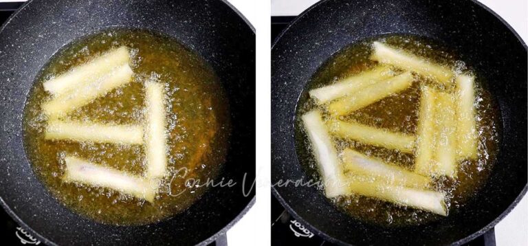 Ube (purple yam) and cheese spring rolls