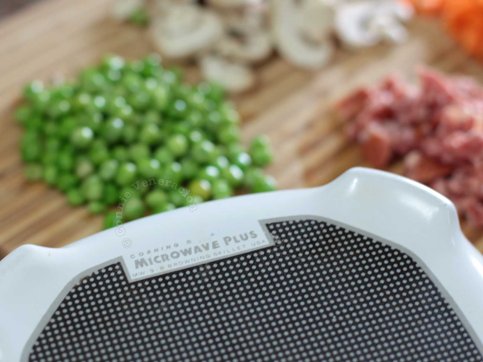 Microwave sausage and mushroom pilaf