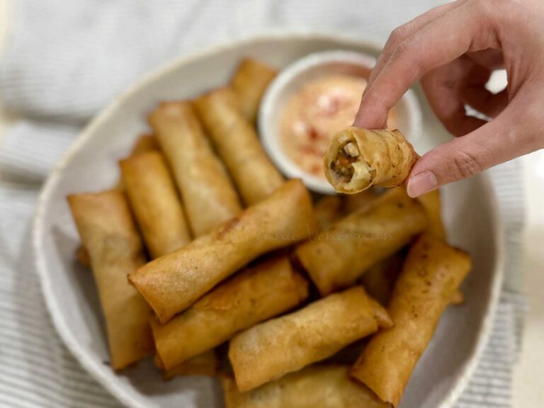 Fish and shrimp spring rolls
