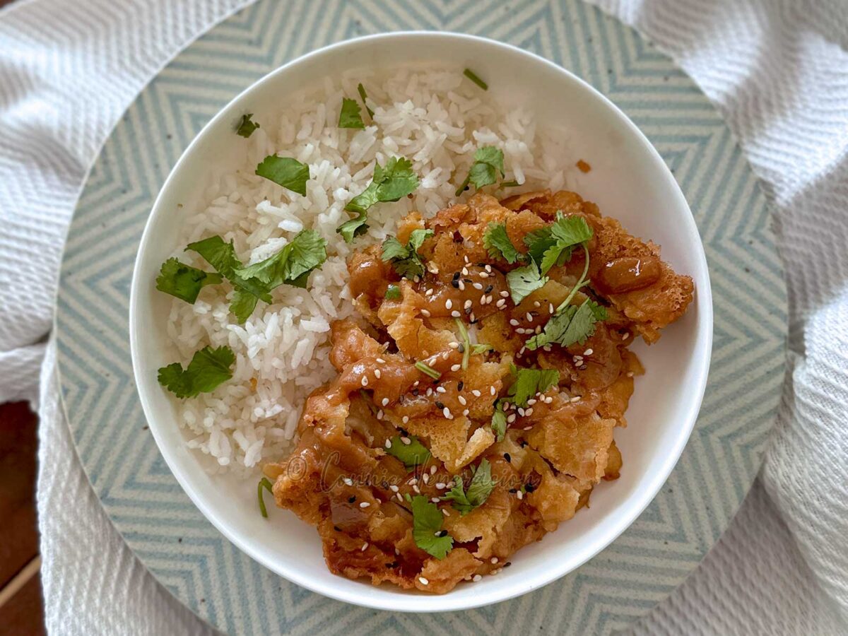 Chicksilog (fried chicken, rice and egg)